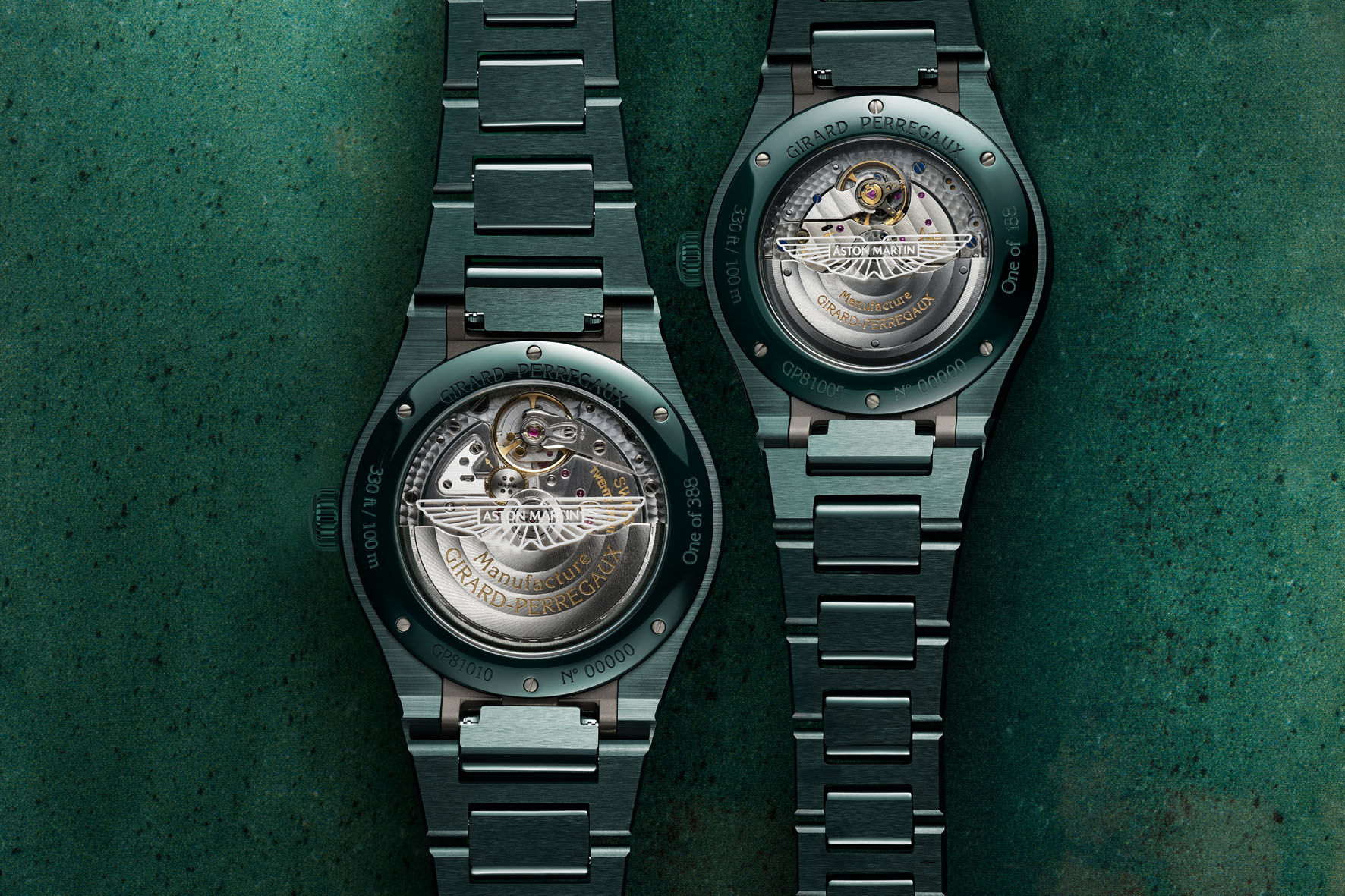 Girard-Perregaux: Laureato Green Ceramic Aston Martin Edition | Watch ...
