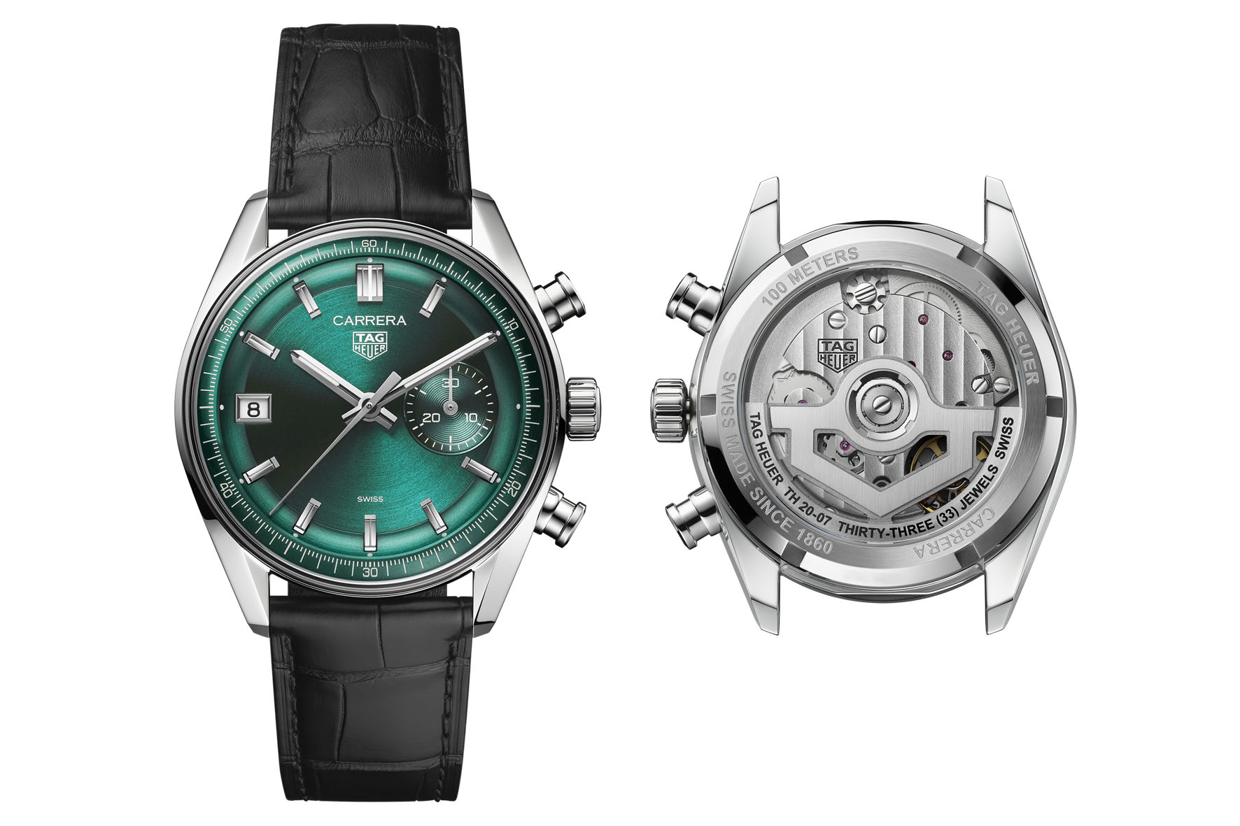 TAG Heuer: Carrera Chronograph & Chronograph Tourbillon “Teal Green ...